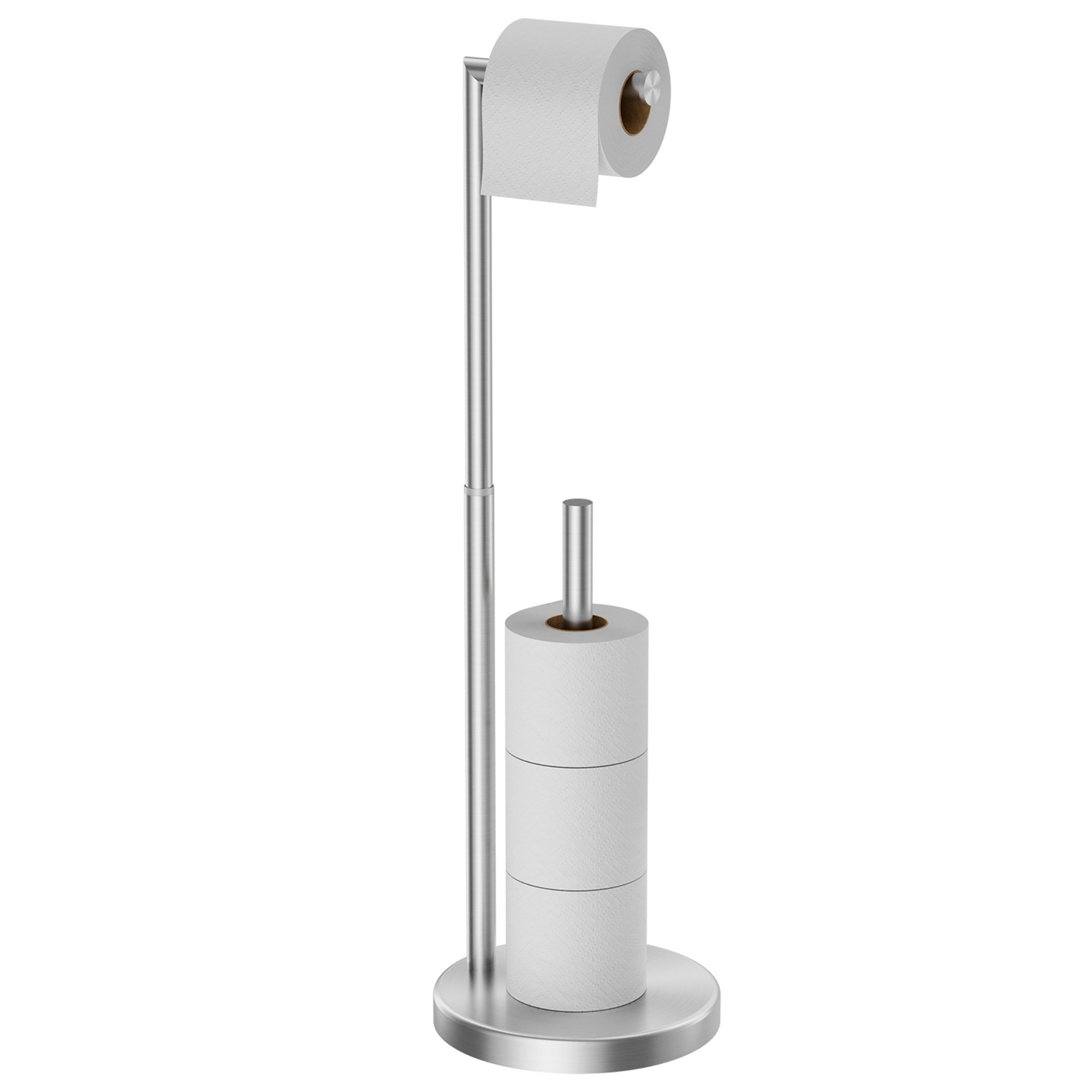 FURUISI Toilet Paper Holder Stand Adjustable, Stainless Steel ...