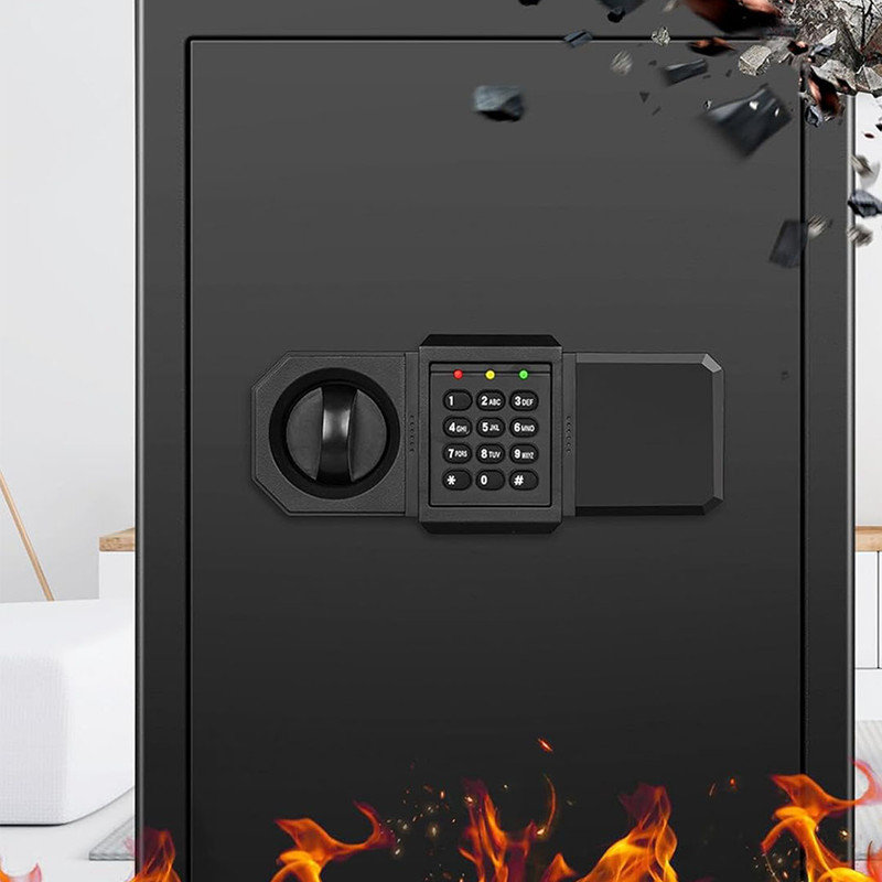 DEBLIT Digital Fireproof Safes for Home, Home Safe with Programmable ...