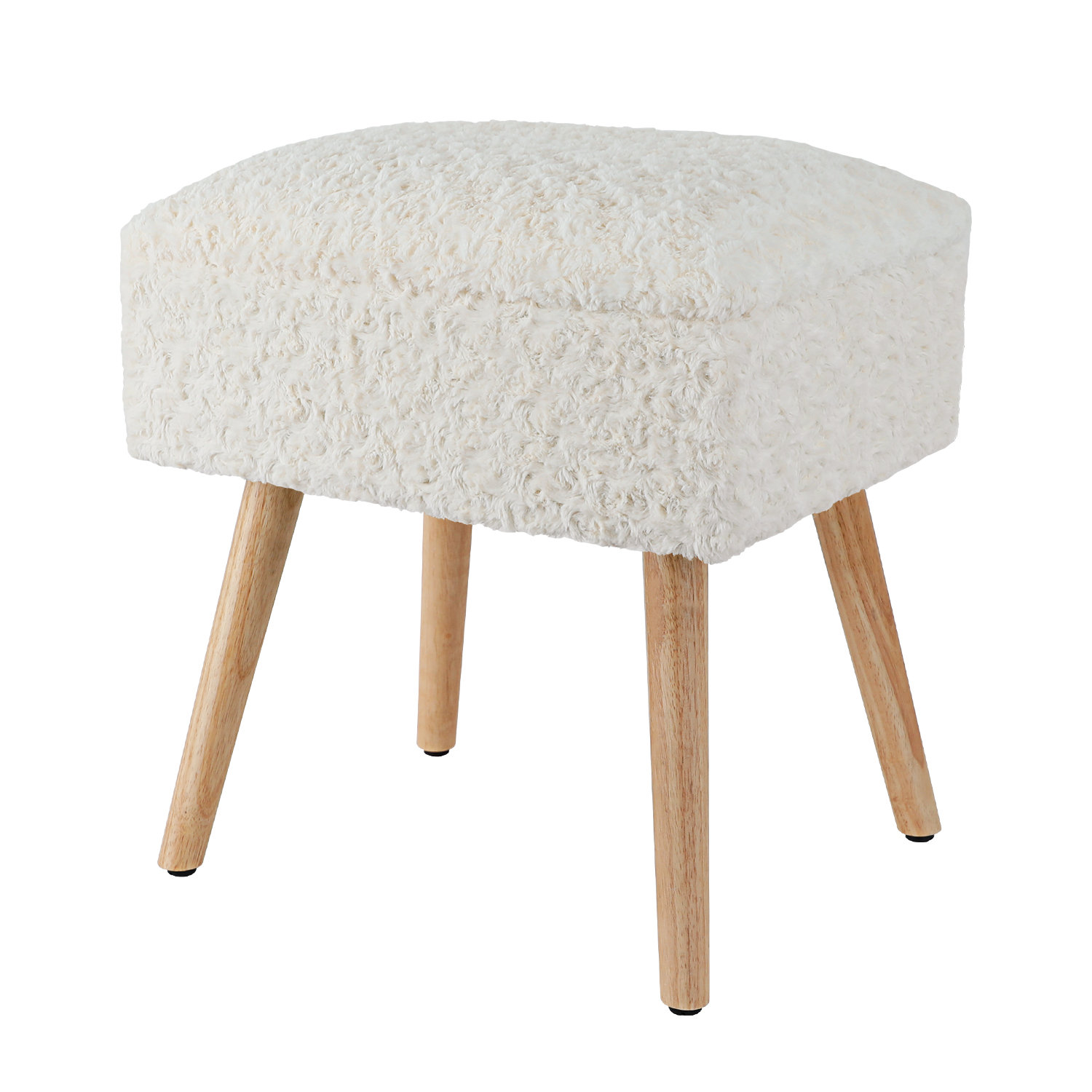 George Oliver Janita Modern Mink Square Footstool Ottoman,Rose Pattern ...