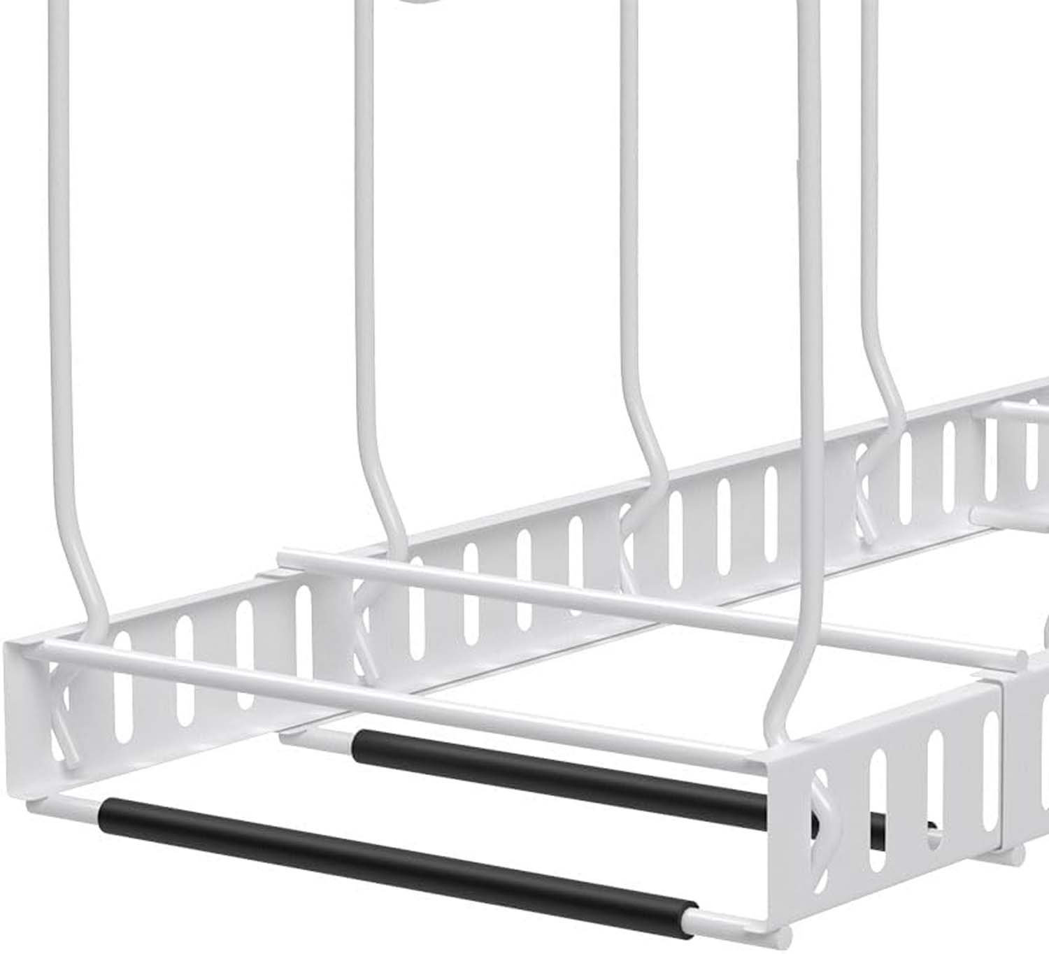 Prep & Savour Pot Rack - Expandable Pan Organizer For Cabinet, Pot Lid ...