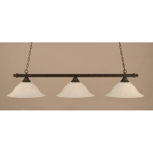 Wildon Home® Square Bar/Round Fitter 3-Light Bar | Wayfair