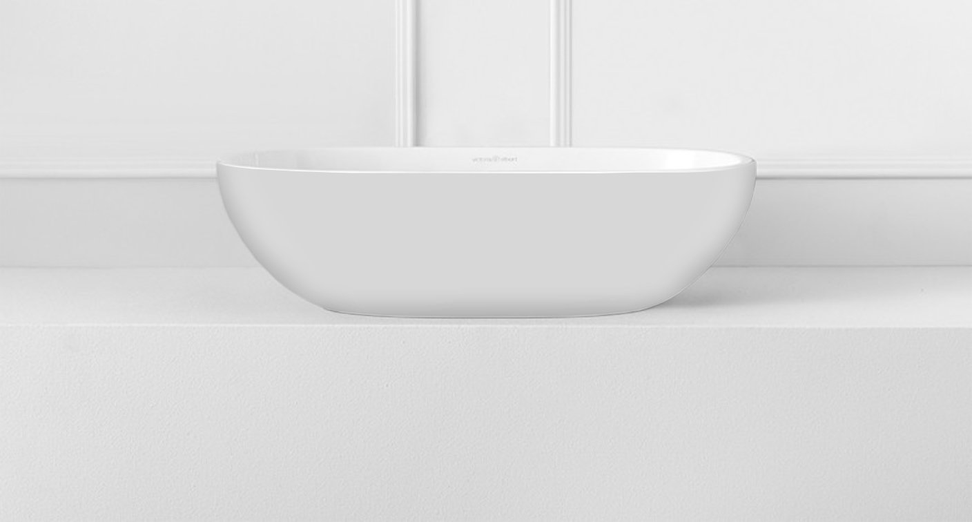 Victoria + Albert Barcelona Gloss White/Matte Papyrus White Volcanic ...