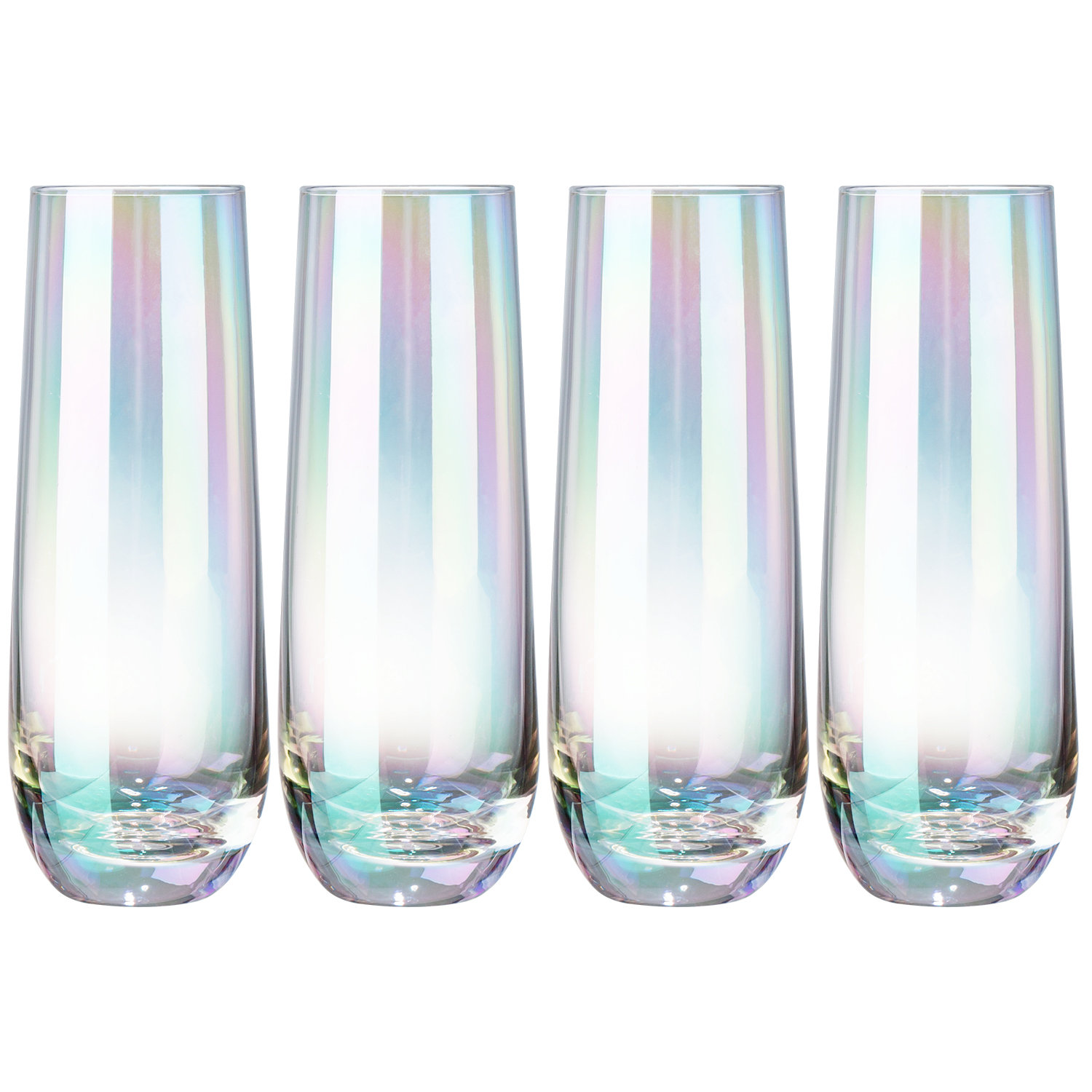 MY GIFT 4 Piece 266ml Glass Flute Set & Reviews | Wayfair.co.uk
