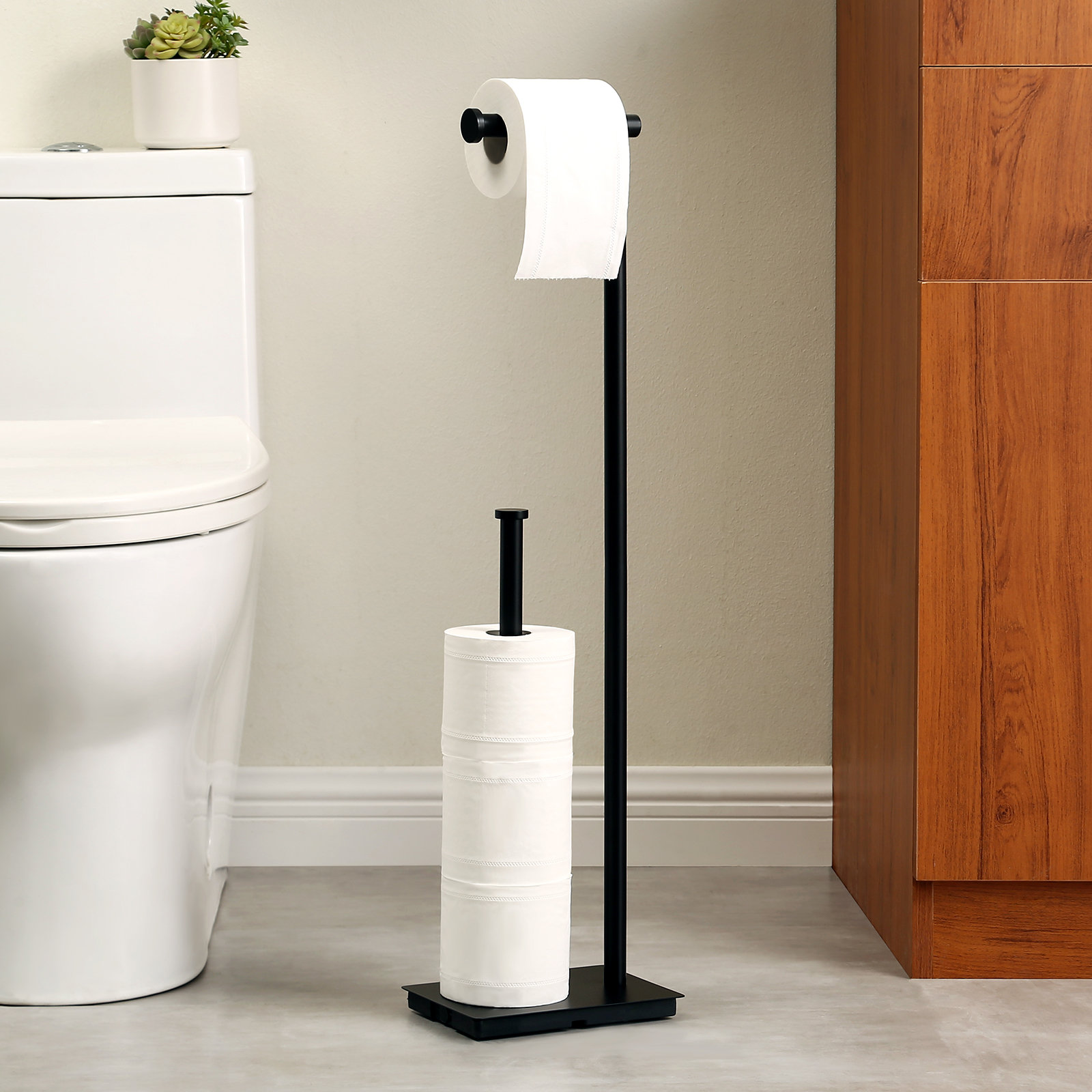 KES Freestanding Toilet Paper Holder with Reserve for Bathroom with ...