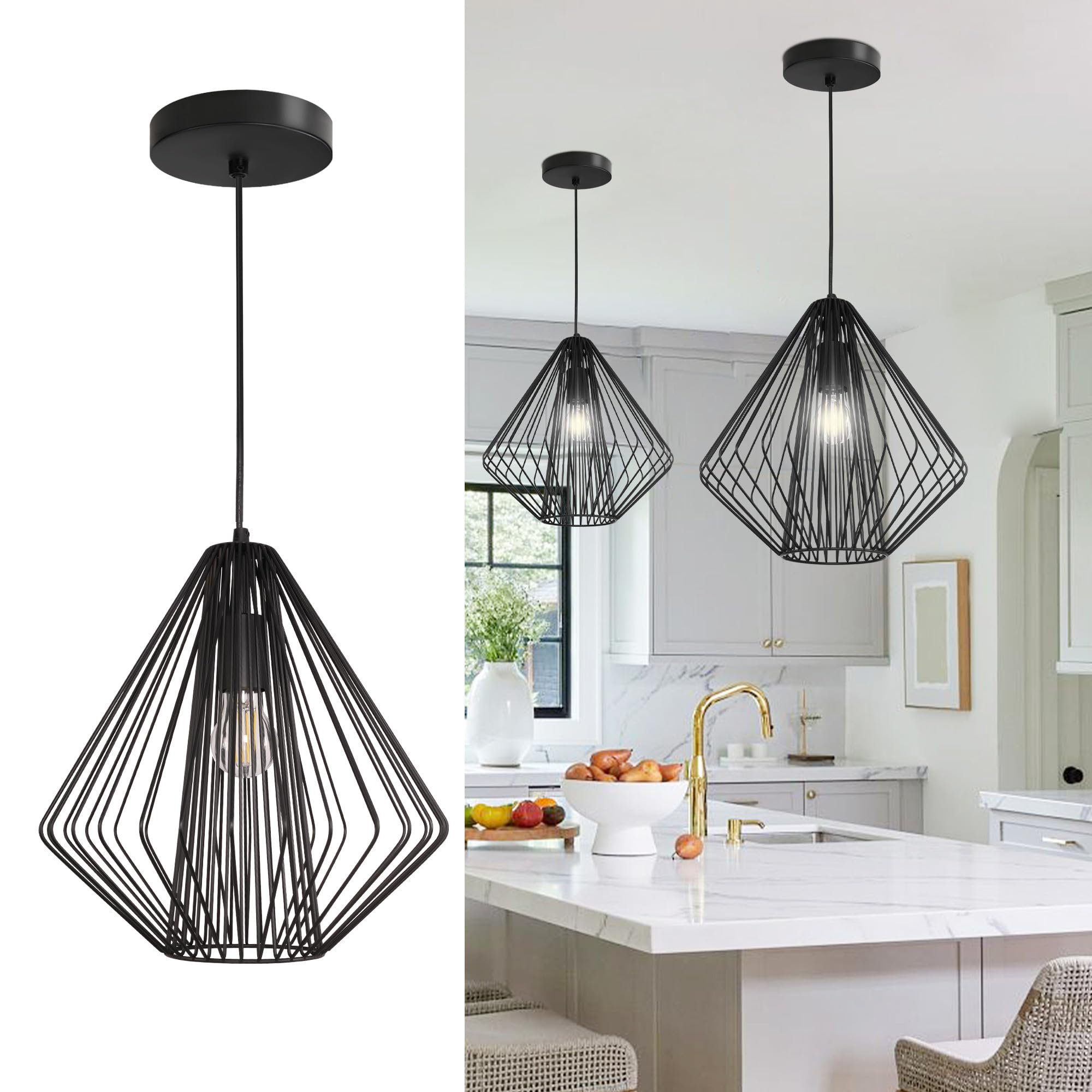 17 Stories 47" Adjustable Cable Modern Pendant Ceiling Light with LED ...