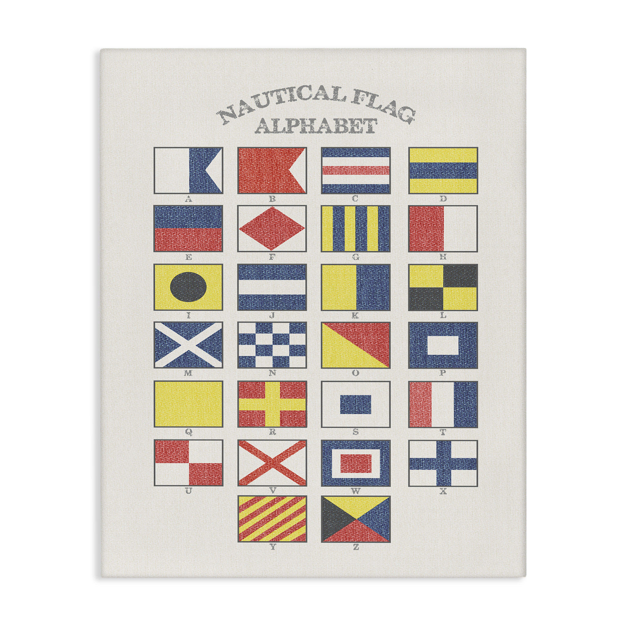 Breakwater Bay Amalie 'Nautical Flag Alphabet' Graphic Art Print ...