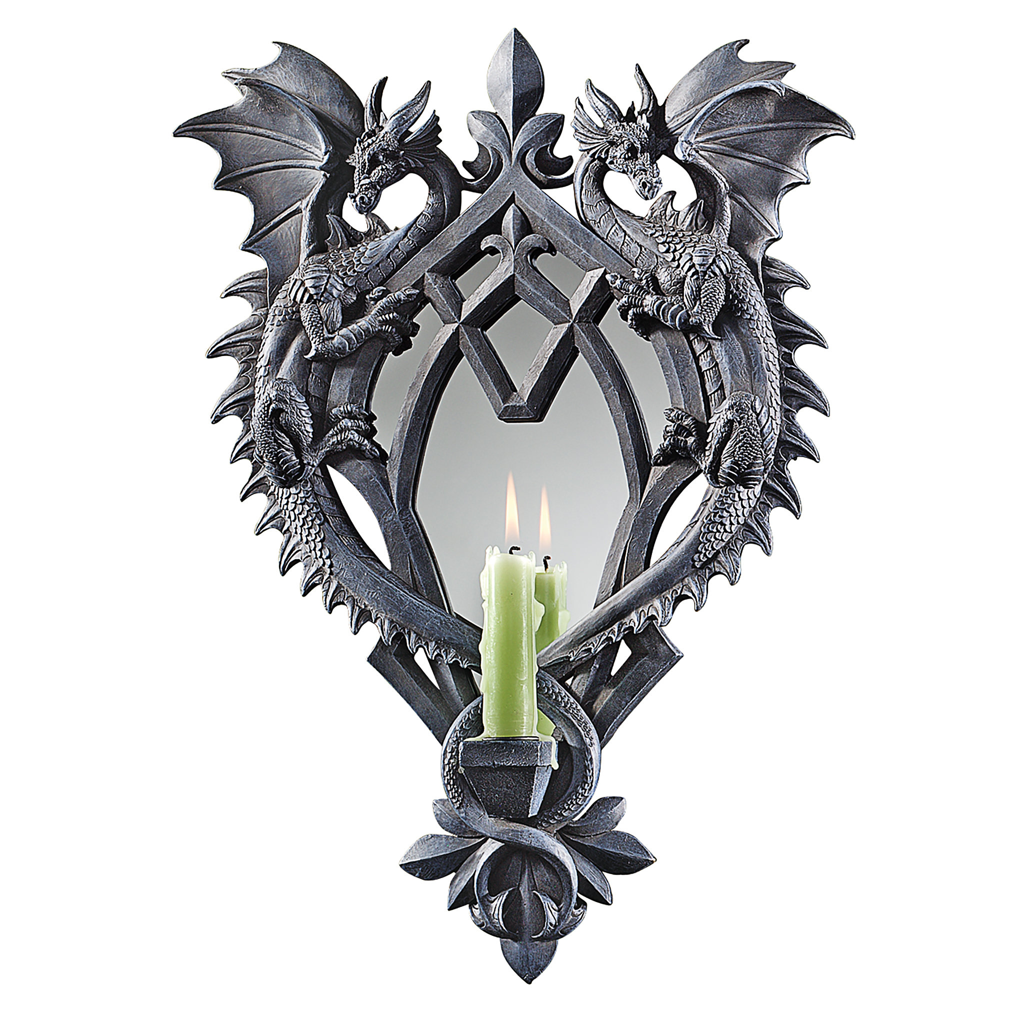 Design Toscano Double Trouble Gothic Dragon Wall Sconce & Reviews | Wayfair
