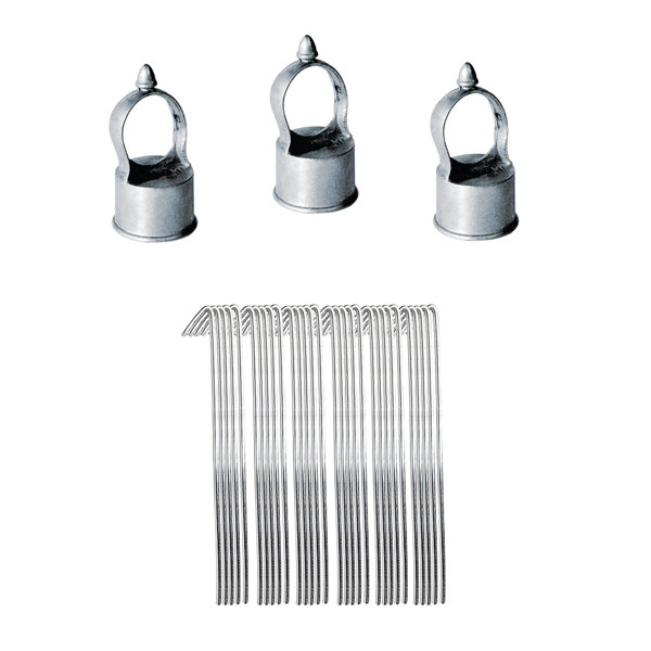 allFENZ 1-5/8 in. Line Post Kit Galvanized | Wayfair