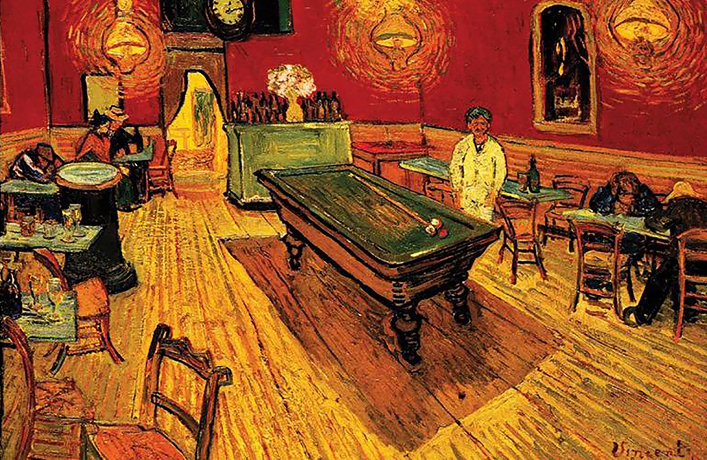 Vault W Artwork Night Cafe with Pool Table by Vincent Van Gogh ...