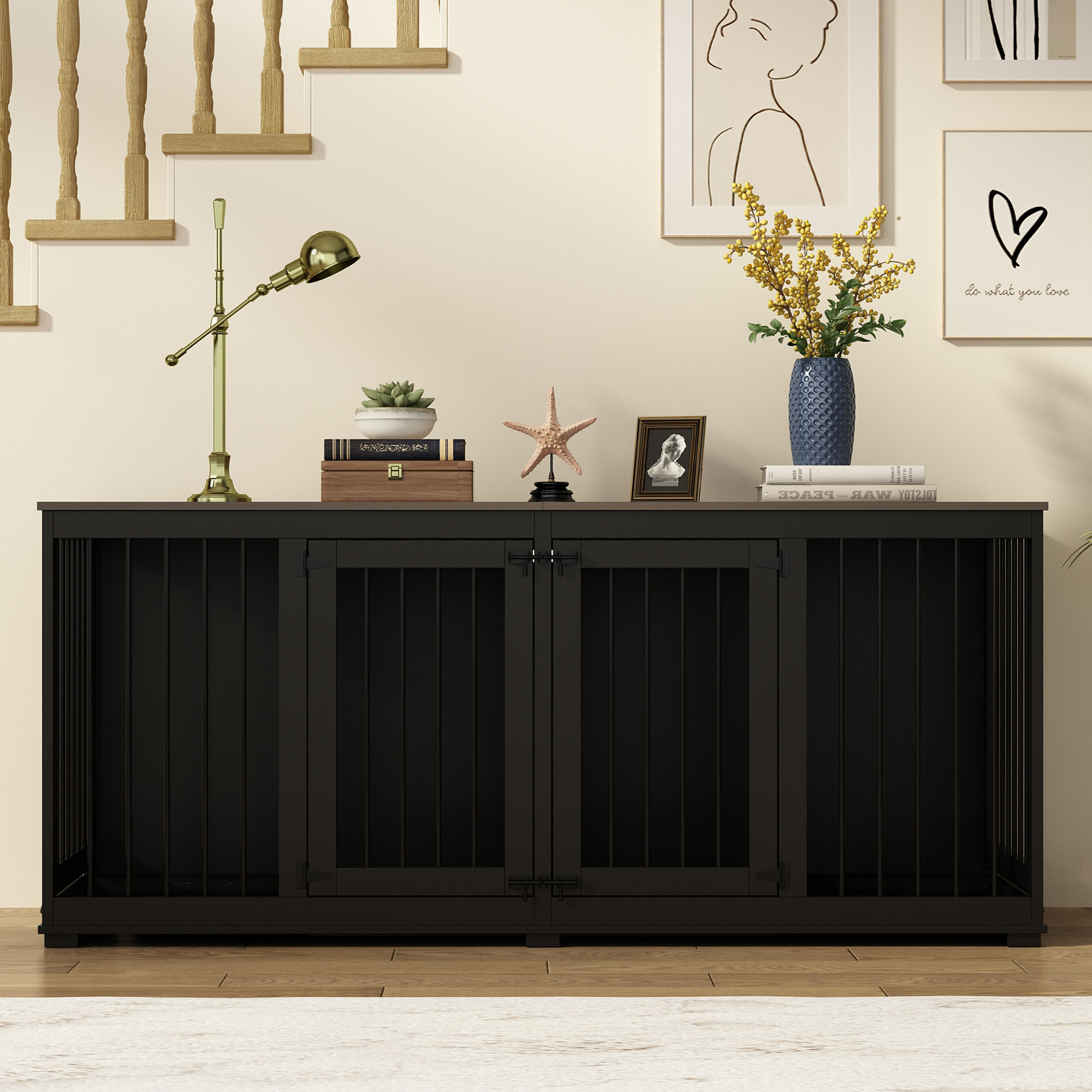 Tucker Murphy Pet™ Large Dog Crate With Tray and Divider & Reviews ...