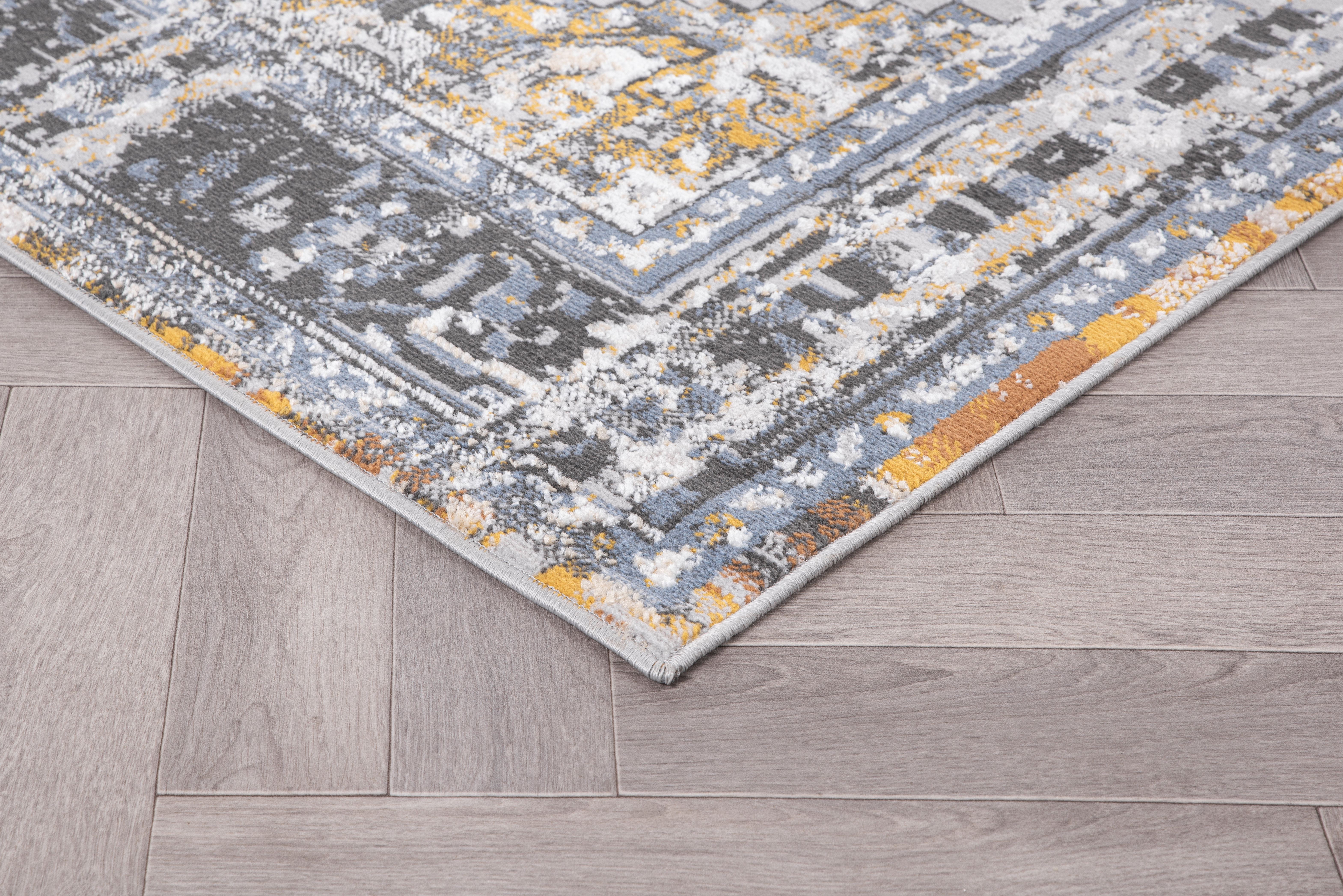 Williston Forge Korey Oriental Machine Woven Area Rug in Blue/Gray ...