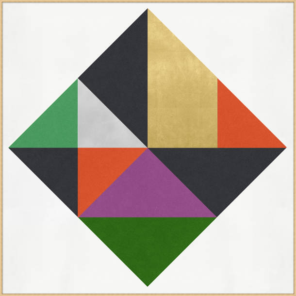 Lillian August Angular Pattern 2' Framed Graphic Art Print on Canvas ...