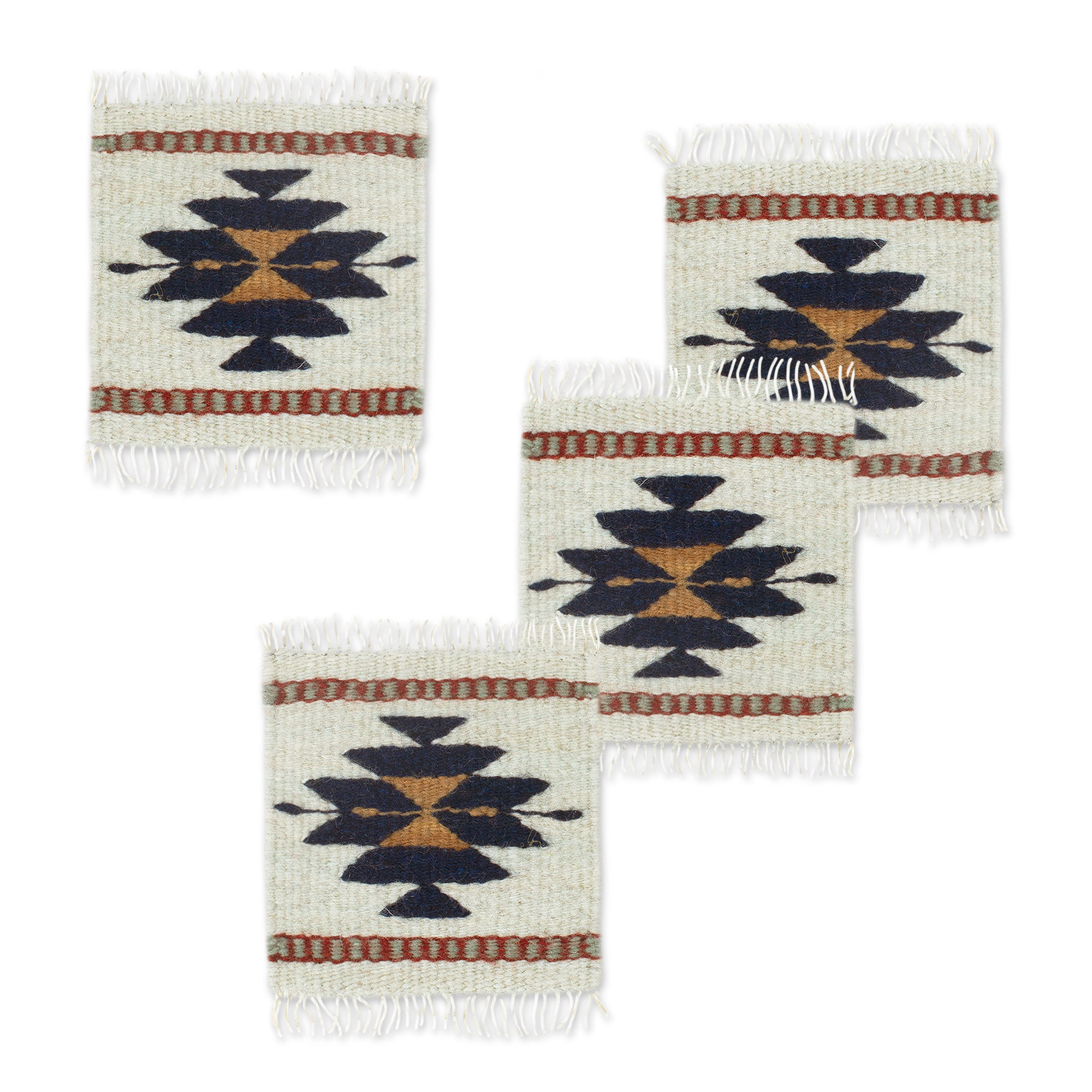 Dakota Fields Handmade Midnight Star Wool Coasters (Set of 4) | Wayfair