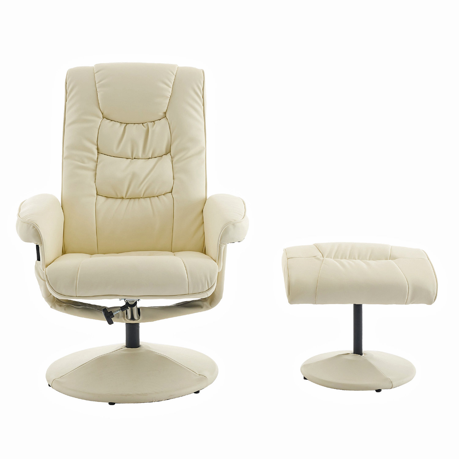 Latitude Run® 360° Rotating PU Leather Recliner With 5 Massage Modes ...