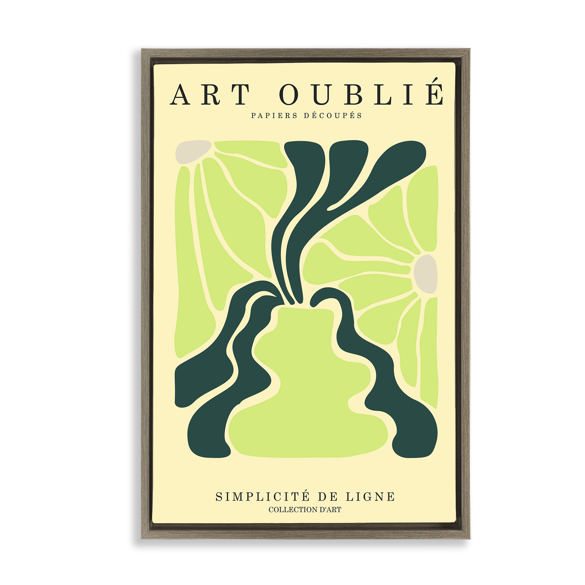 Red Barrel Studio® French Floral Poster Framed Floater Canvas by Incado ...