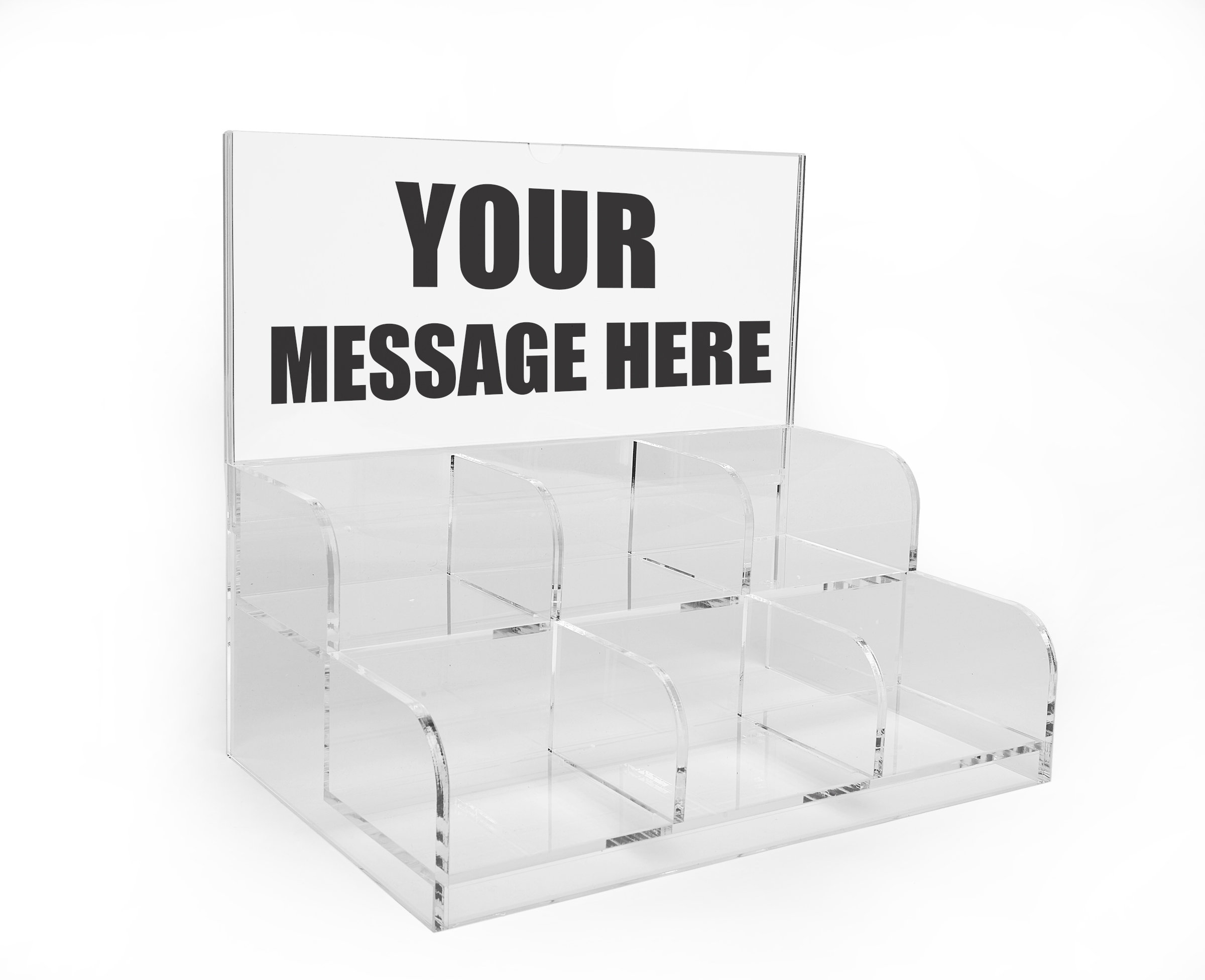 Rebrilliant 2-Tier Acrylic Display Stand Retail Countertop Showcase ...