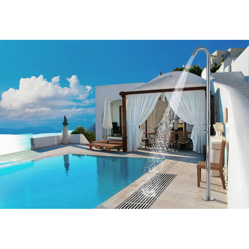 HEATGENE Stainless Steel Free Standing Outdoor Shower & Reviews | Wayfair