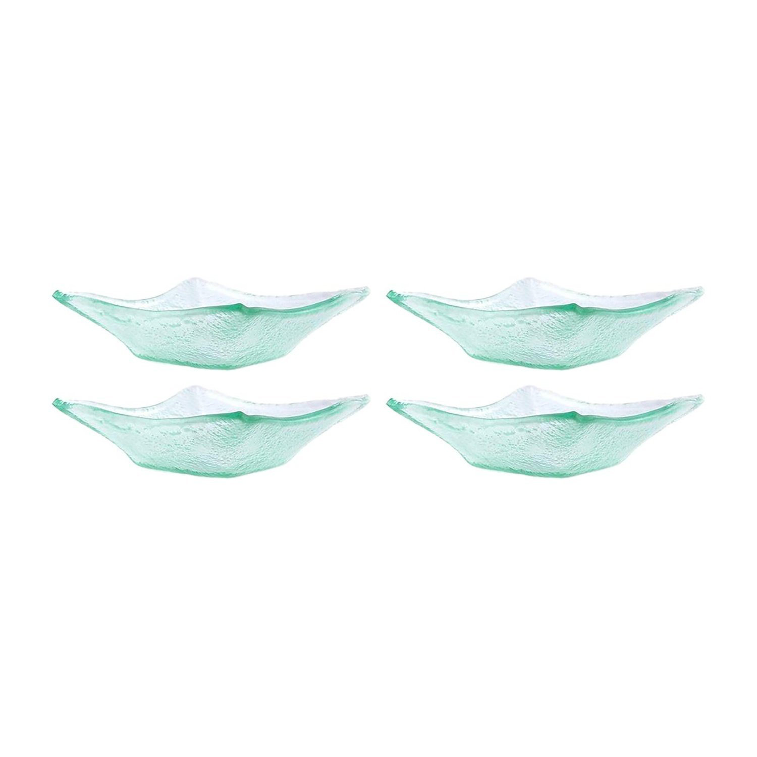 Turgla Home Glass Dinnerware 5.5" x 5.5" x h:1.75" 6 oz. Square Clear ...