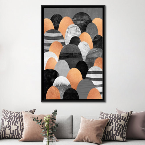 Wrought Studio 'Copper Rocks' Graphic Art on Wrapped Canvas | Wayfair