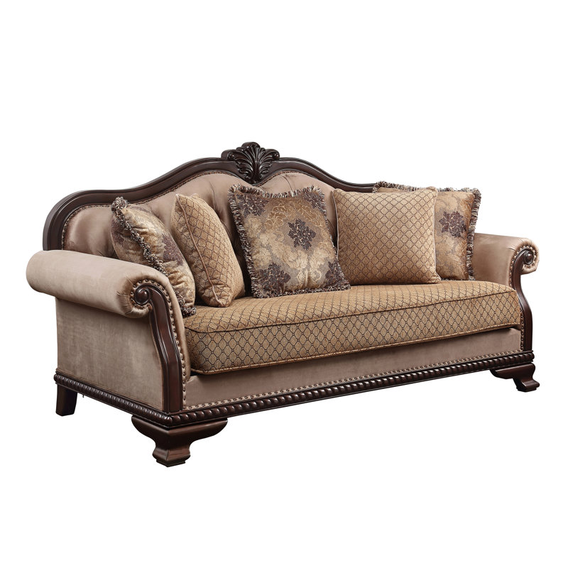 Bloomsbury Market Ira Beige 89.5'' Rolled Arms Tufted Sofa | Wayfair