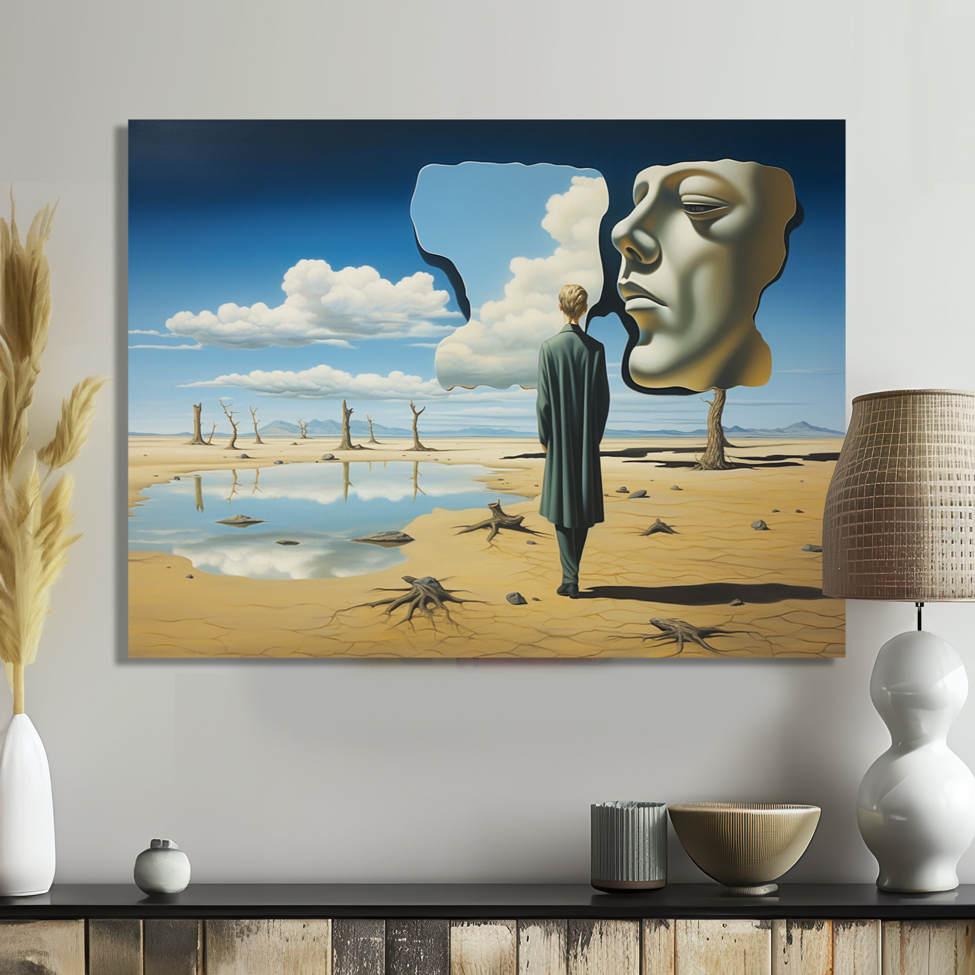 Lark Manor™ The Face Of The Earth - Surrealism Wall Art | Wayfair