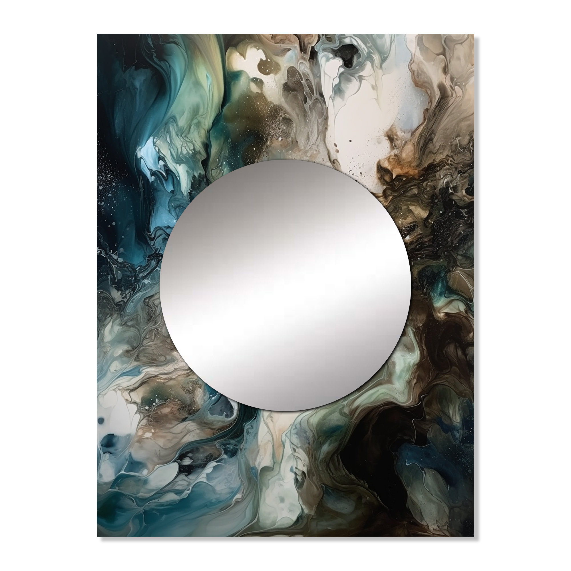 East Urban Home Green Black Inner Worlds Of Marble III - Modern ...