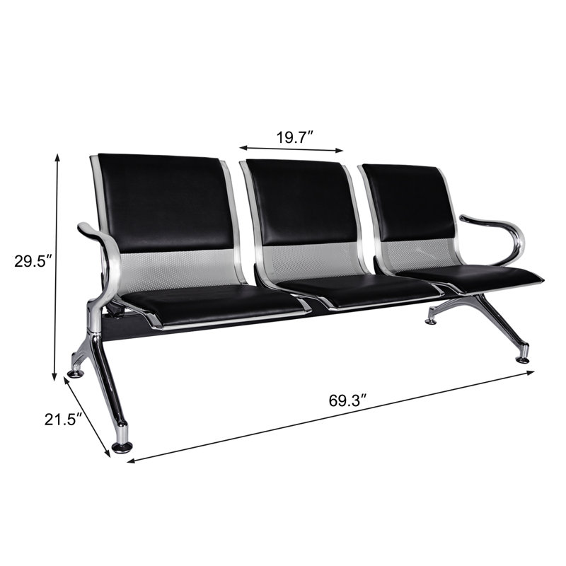 Kinbor 69" W Tandem Seating with Metal Frame & Reviews | Wayfair