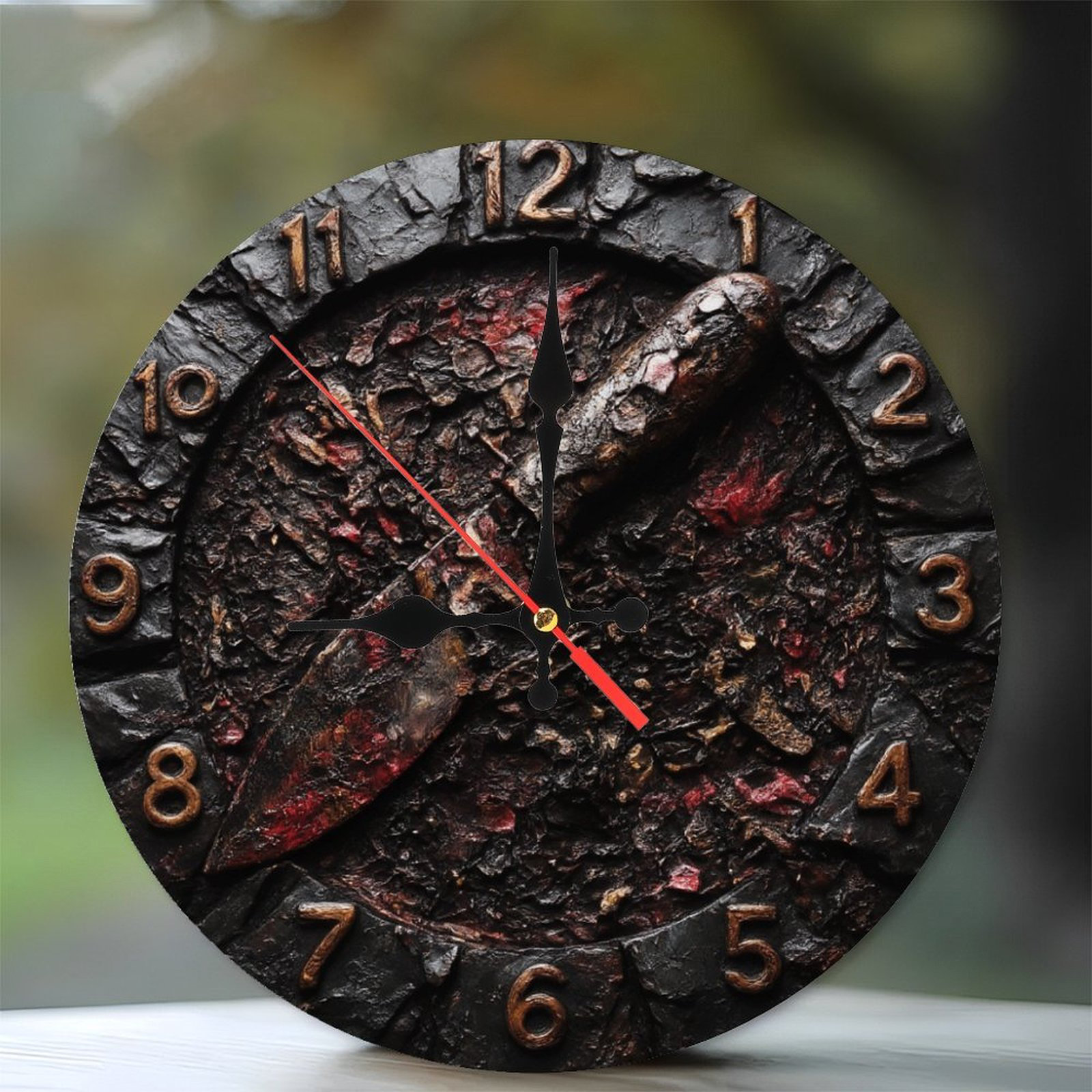 Williston Forge 10" Round MDF Wall Clock with Silent Quartz Movement ...