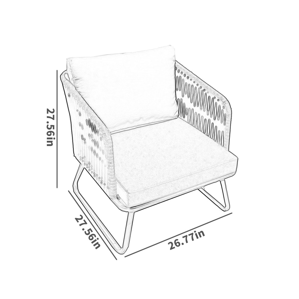 Latitude Run® Angellyn Cordwork Outdoor Lounge Chair | Wayfair