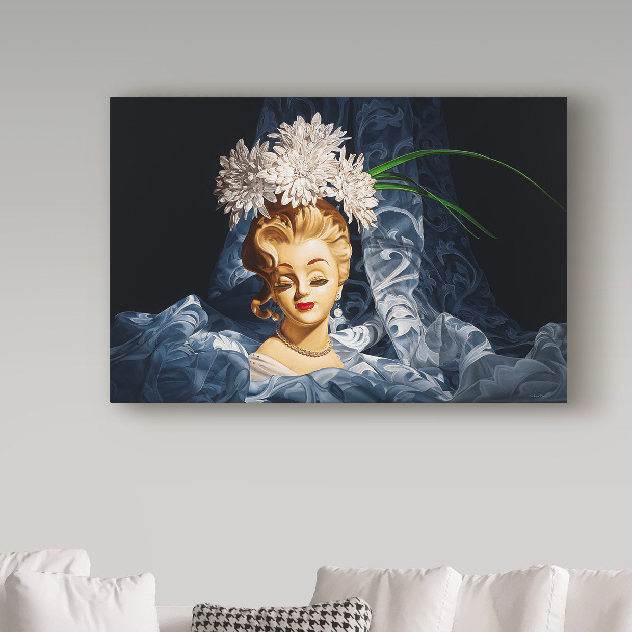 Trademark Fine Art 'Reverie Bust' Acrylic Painting Print on Wrapped ...