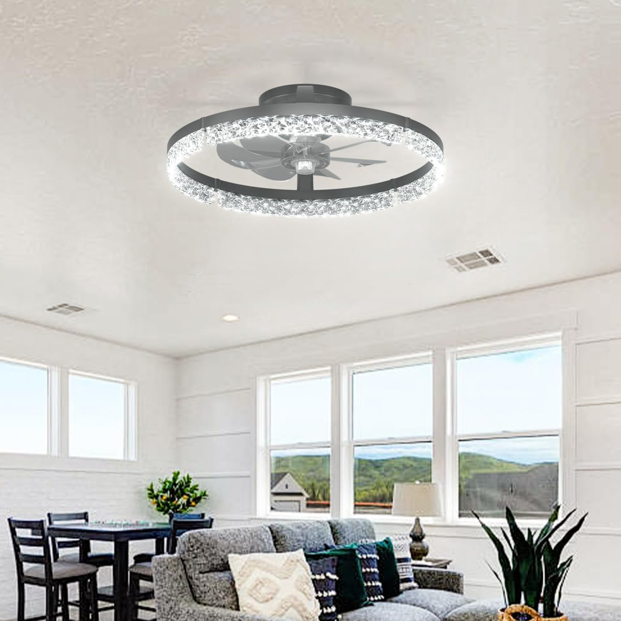 Ivy Bronx 20 inch Ceiling Fans with Lights and Remote - Wayfair Canada