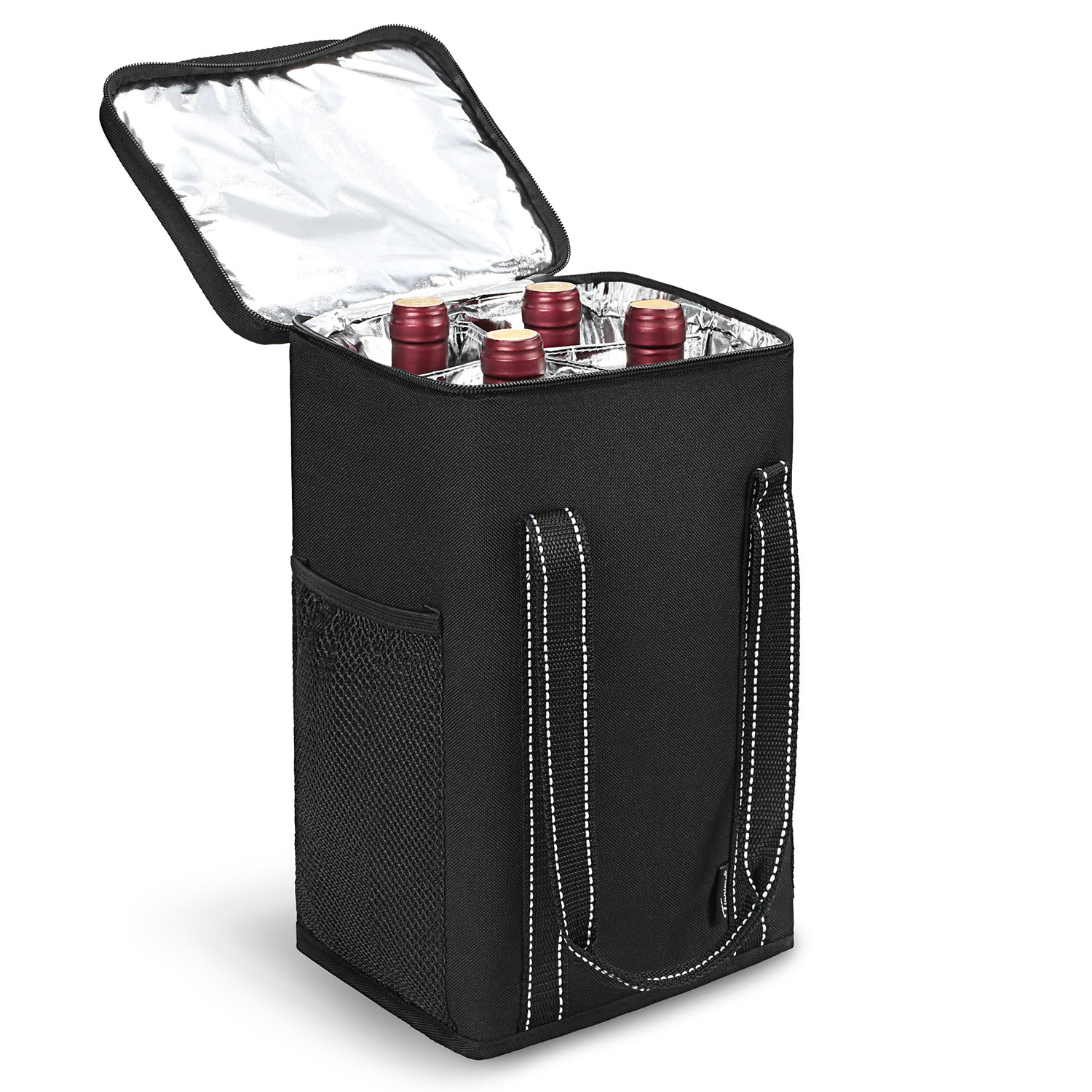Tirrinia Vina 4 Bottle Wine Carrier - Travel Insulated Wine Carrying ...