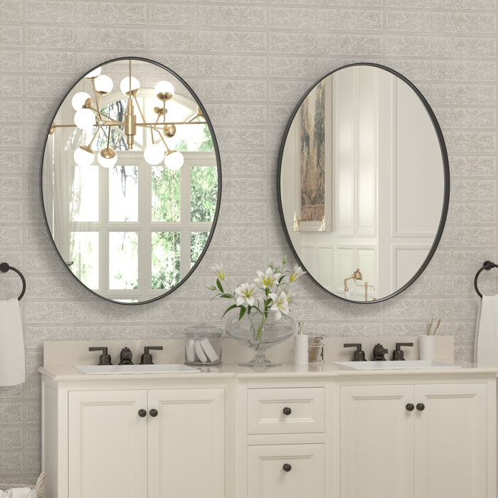 Ivy Bronx Morelock Metal Flat Wall Mirror & Reviews | Wayfair