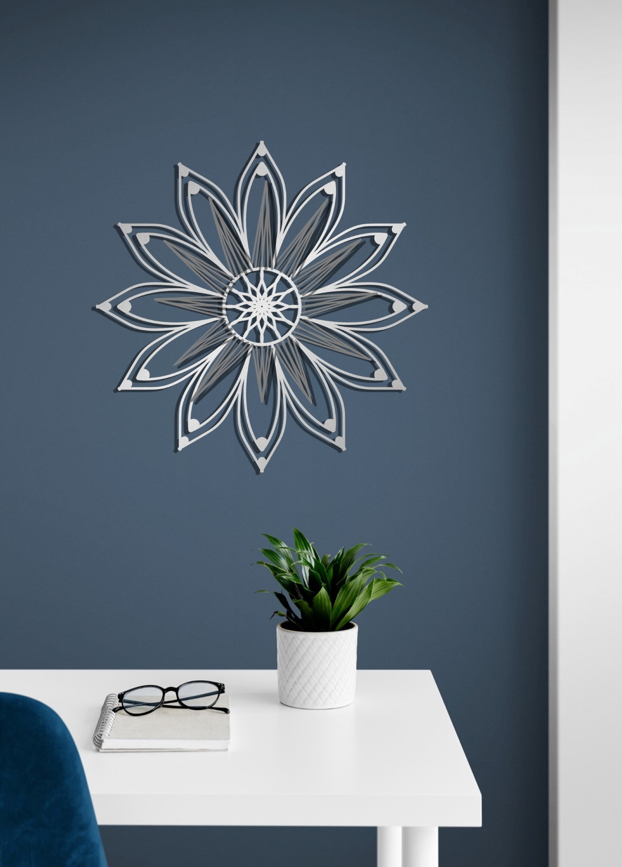 Bungalow Rose Metal Mandala Abstract Wall Hanging Décor, Creative ...
