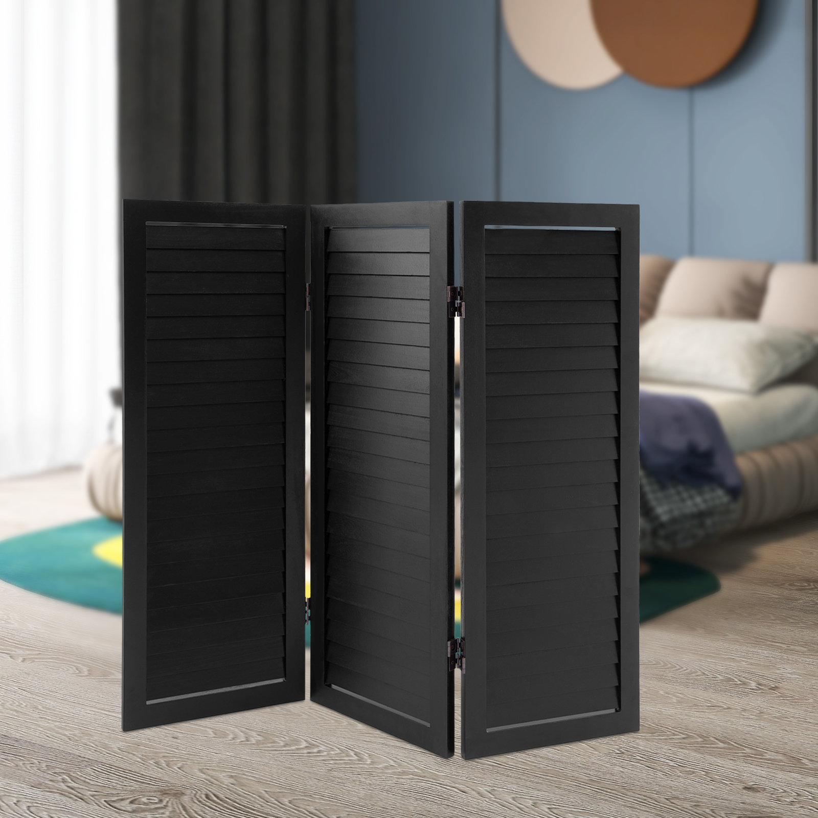 FRONG 3 Panel Freestanding Folding Room Divider Screen | Wayfair