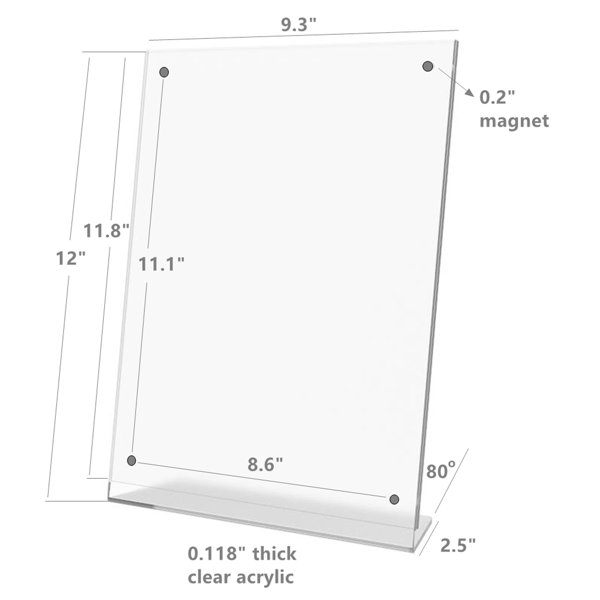 Wrought Studio™ Whistler Clear Acrylic Picture Frame, Plexiglass ...