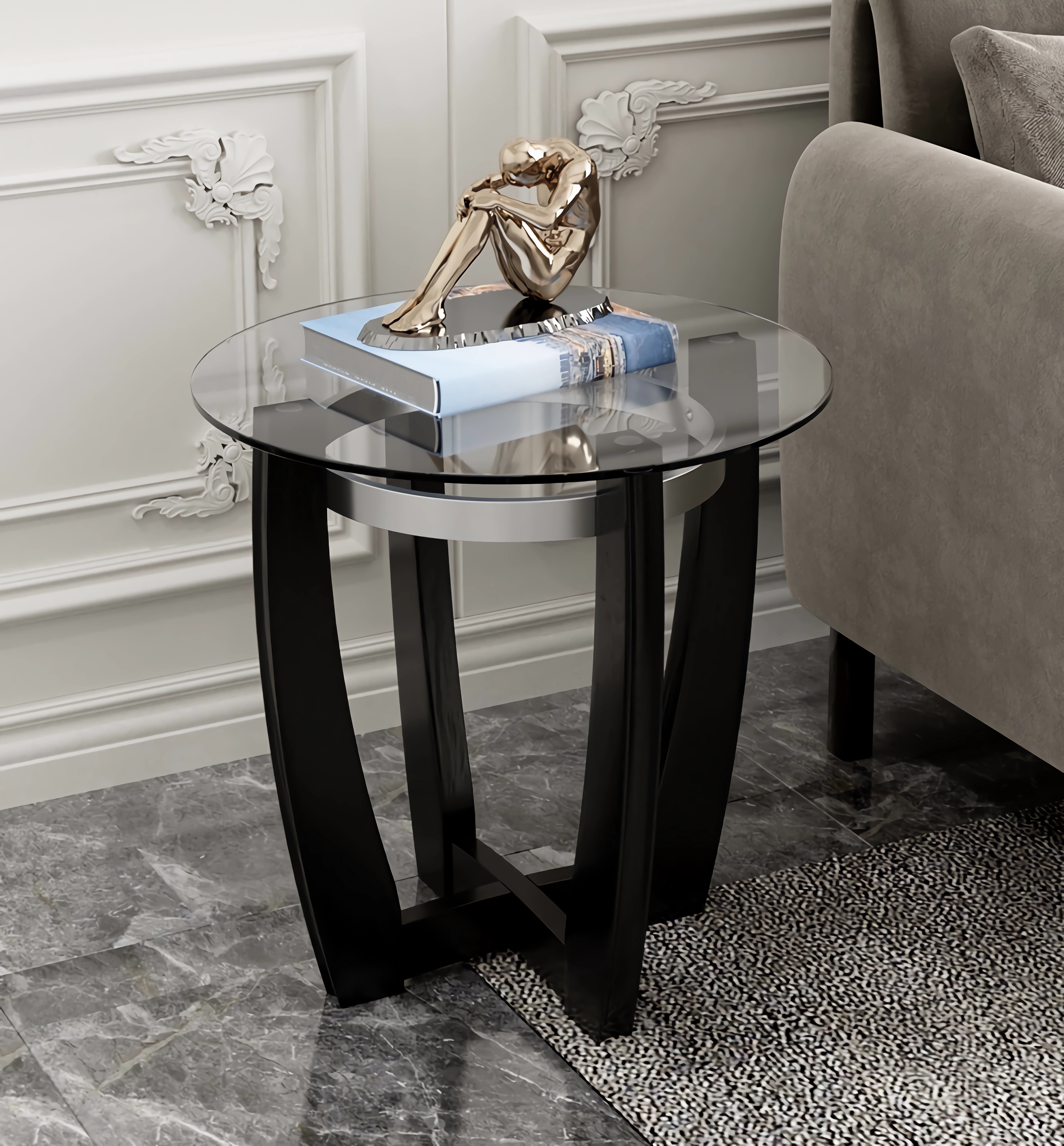 Orren Ellis Wilone Round Cross Legs End Table - Wayfair Canada