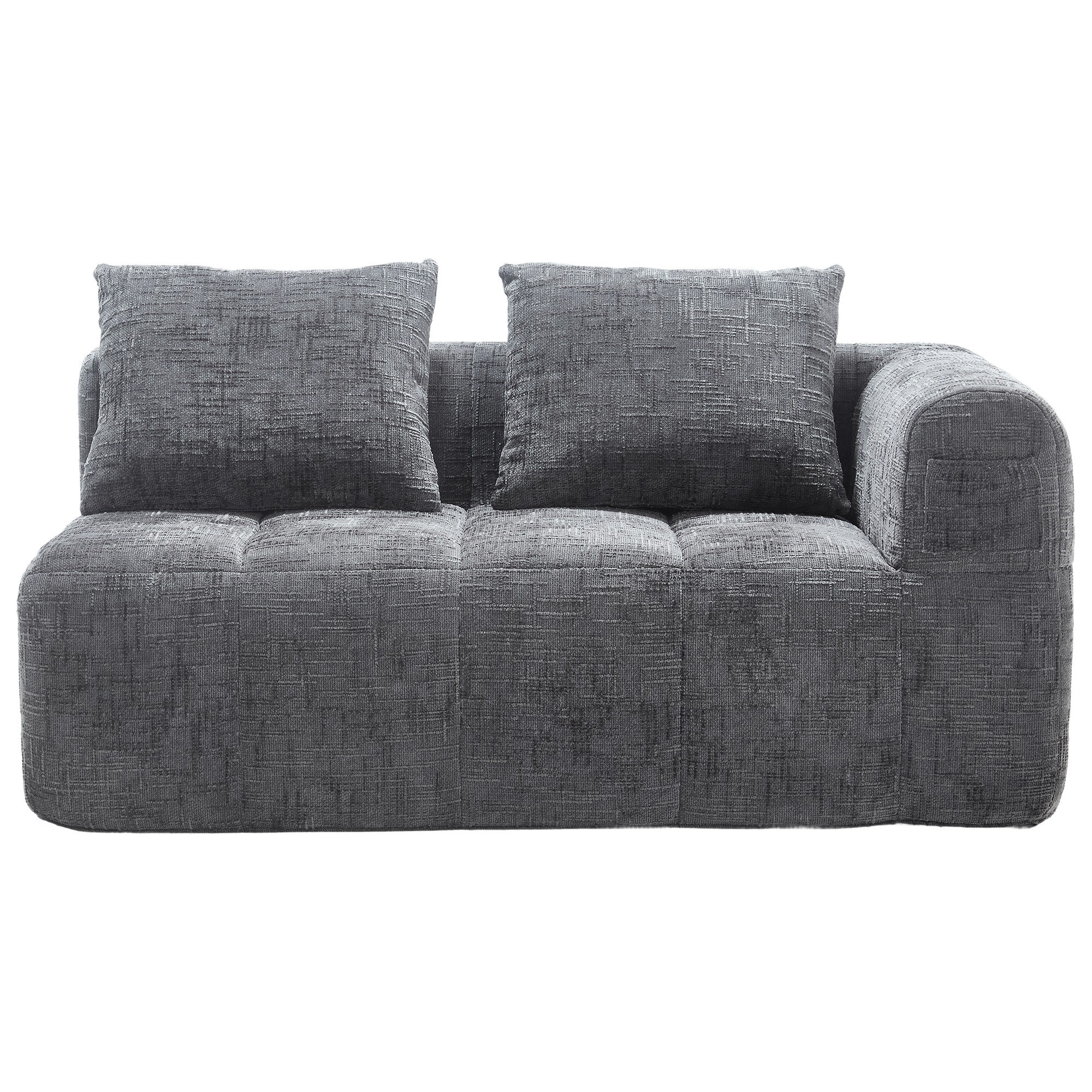 Ebern Designs Minimalist modular sofa in premium wrinkle-resistant ...
