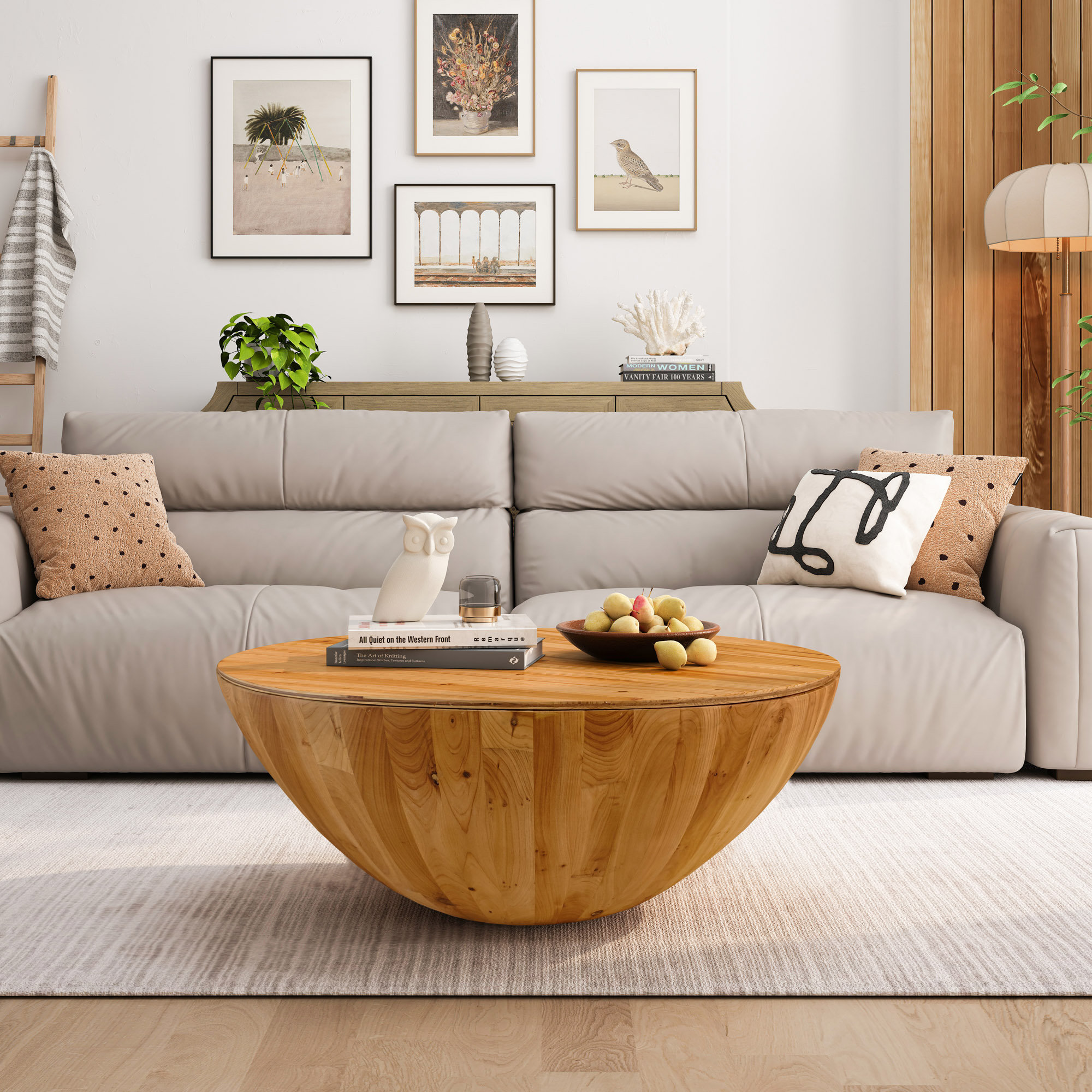 Loon Peak® Vintage Style Bucket Shaped Coffee Table For Office | Wayfair