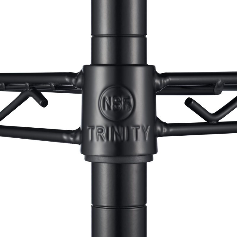 TRINITY EcoStorage 5-Tier NSF Steel Wire Shelving Unit w/ Wheels (48 in ...