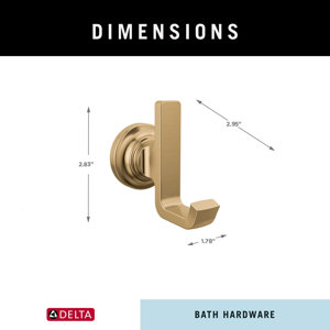 Delta Tetra Double Towel Hook Bath Hardware Accessory in Stainless ...