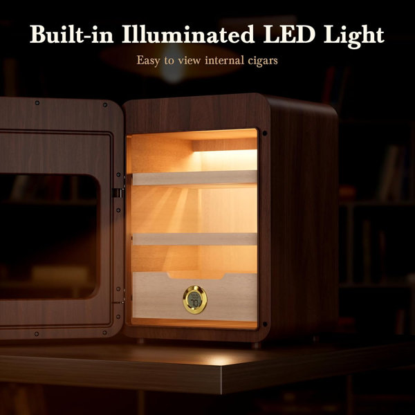 George Oliver Cigar Humidor, Cigar Humidor Cabinet For 200 Cigars With ...