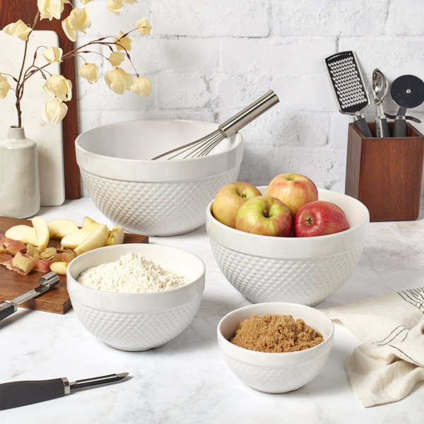 Tabletops Gallery Mixing Bowls Tabletops Gallery Hobnail 4 Piece ...