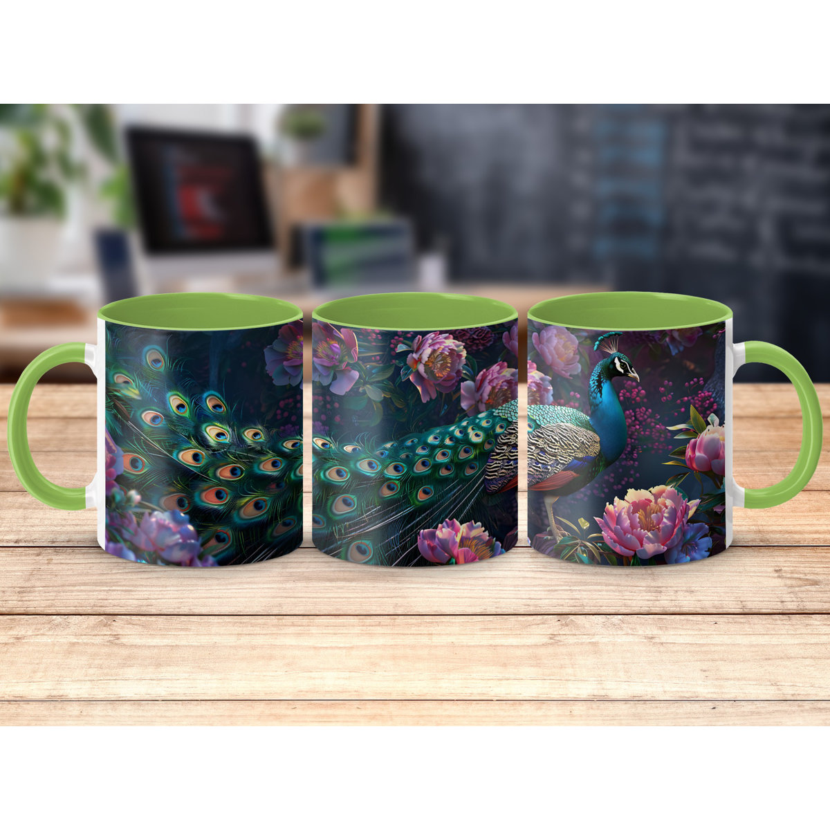 East Urban Home Animal Design 11oz Accent Mugs – White Ceramic Coffee ...