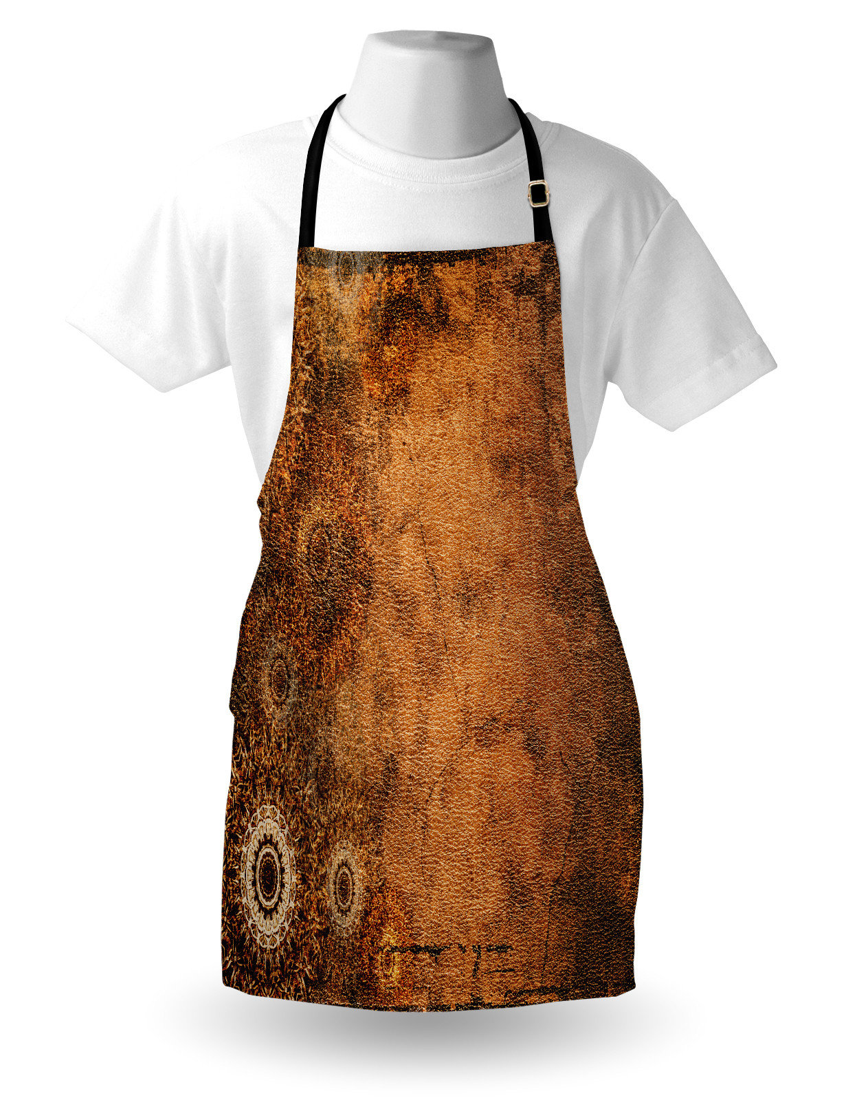 East Urban Home Tan Apron Unisex, Aged Texture Vintage Floral, Adult ...