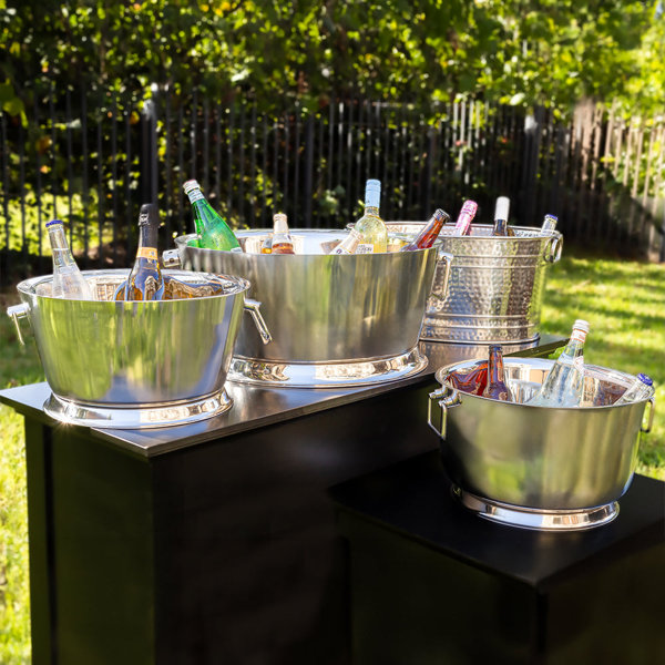 Prep & Savour Demetro Beverage Tub for Parties Stainless Steel Drink ...