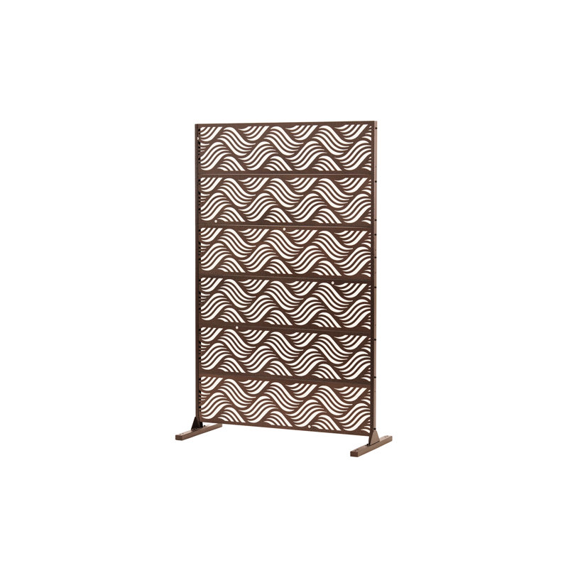 EASCOM Patio Outdoor Privacy Screen 6 - Panel Freestanding, Decorative ...