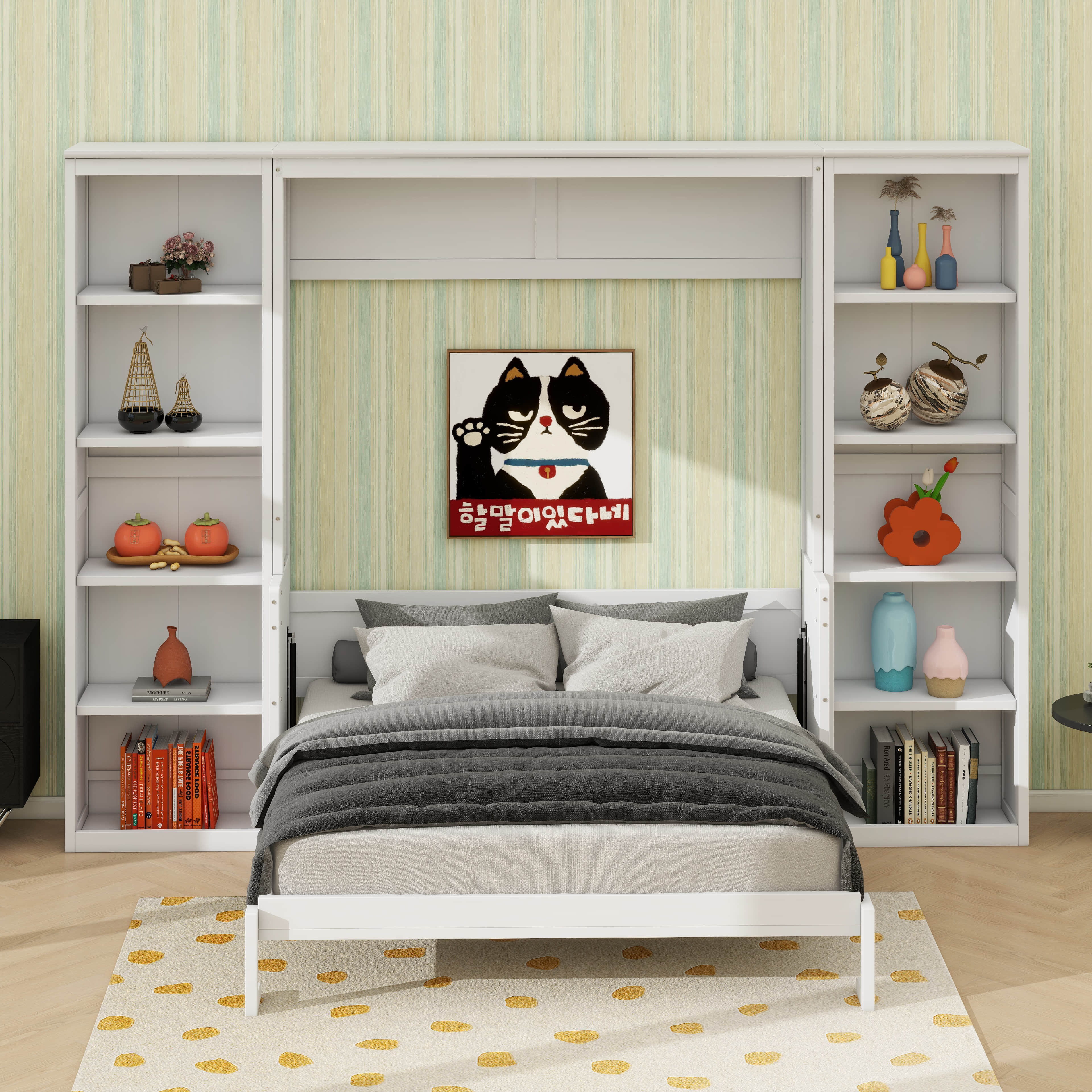 Red Barrel Studio Wooden Murphy Bed With Integrated Desk - Wayfair Canada