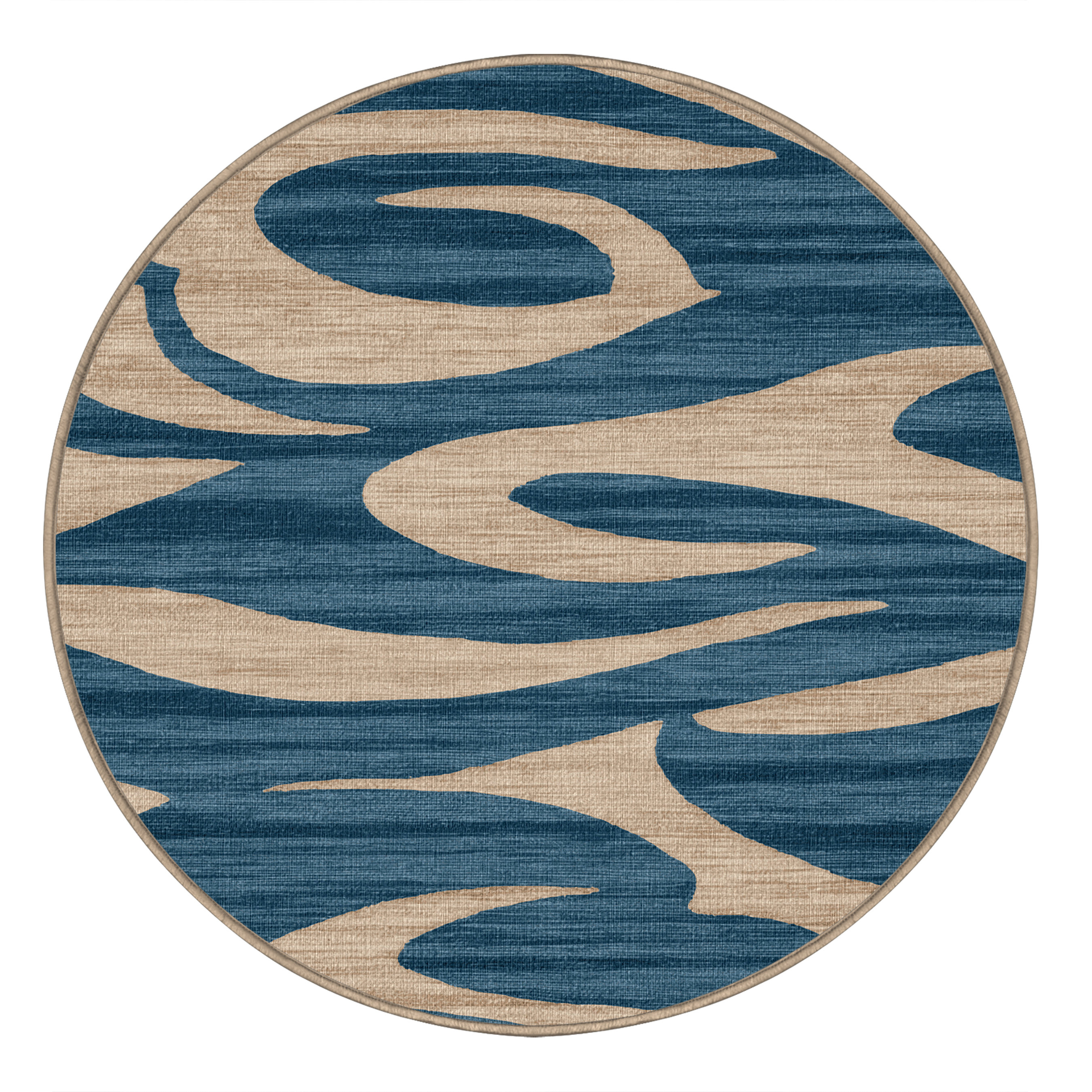 Rosecliff Heights Washable Sea blue and sand Nautical Area Rug | Wayfair