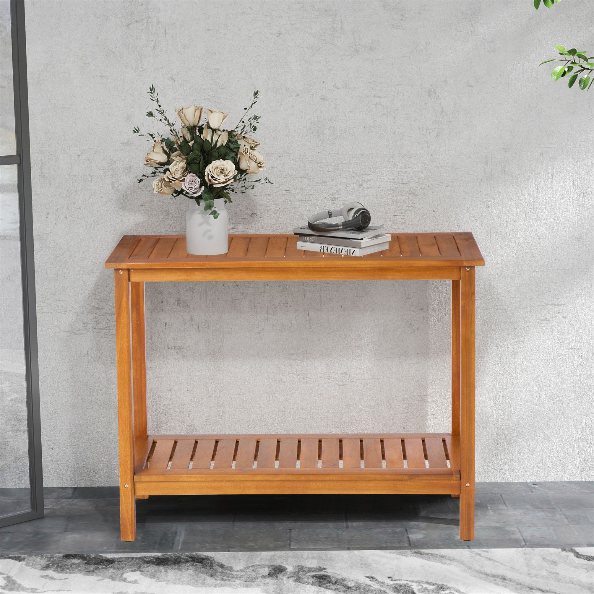 Red Barrel Studio Poste de travail en bois pour garage avec balcon et table de rempotage en ...